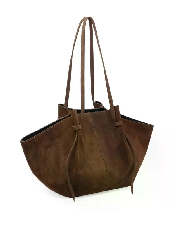 Yuzefi Large Mochi Suede Shoulder Bag - Brown
