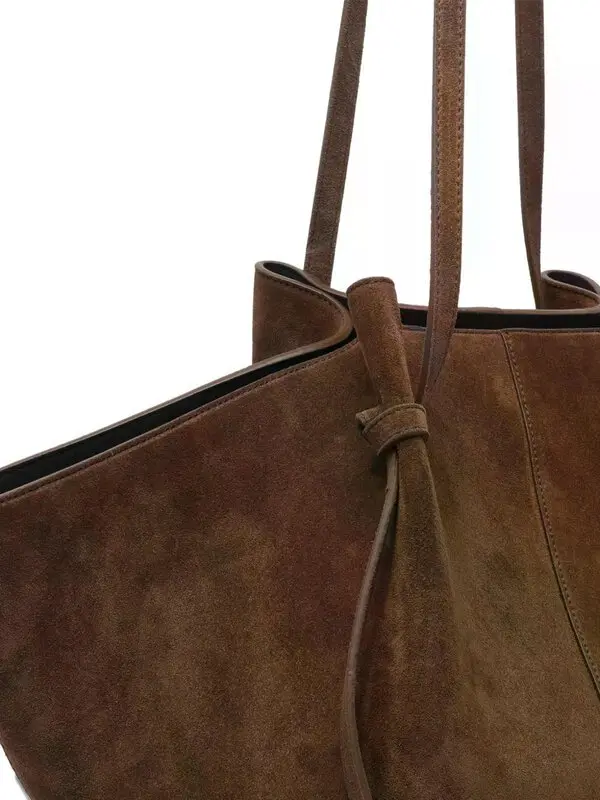 Yuzefi Large Mochi Suede Shoulder Bag - Brown