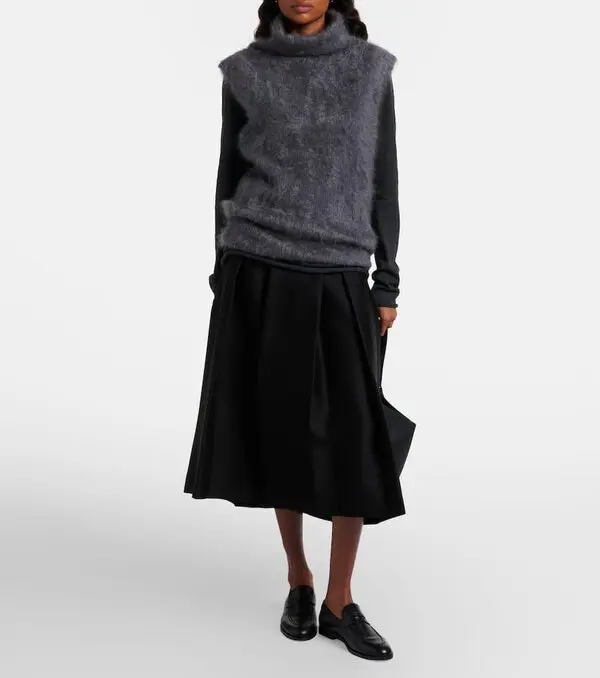LISA YANG Aisla Cashmere Turtleneck Sweater - Grey