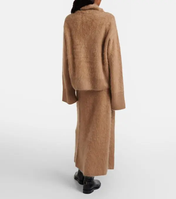 LISA YANG Asta Cashmere Maxi Skirt - Brown
