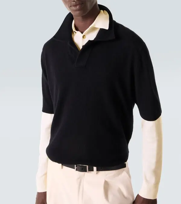 ALLUDE Wool And Cashmere Polo Sweater
