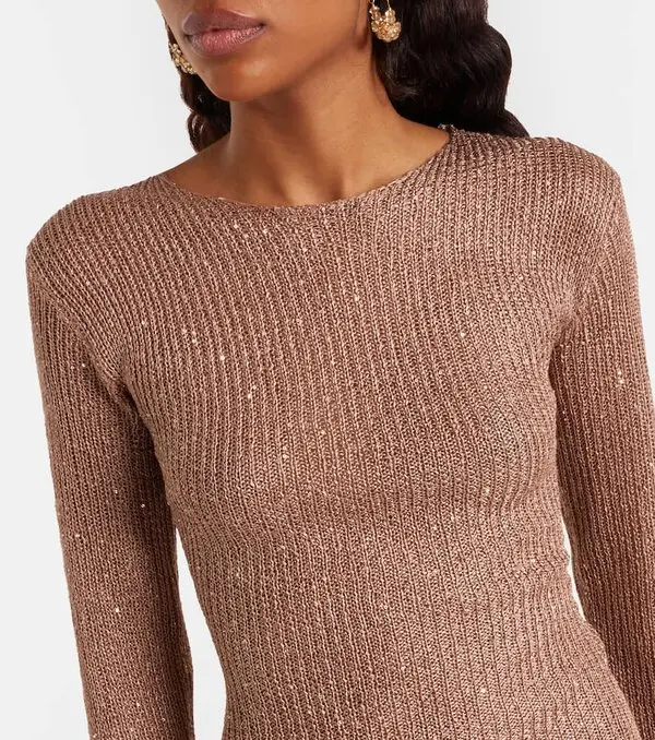 BANANHOT Jones Sequined Mini Dress - Brown
