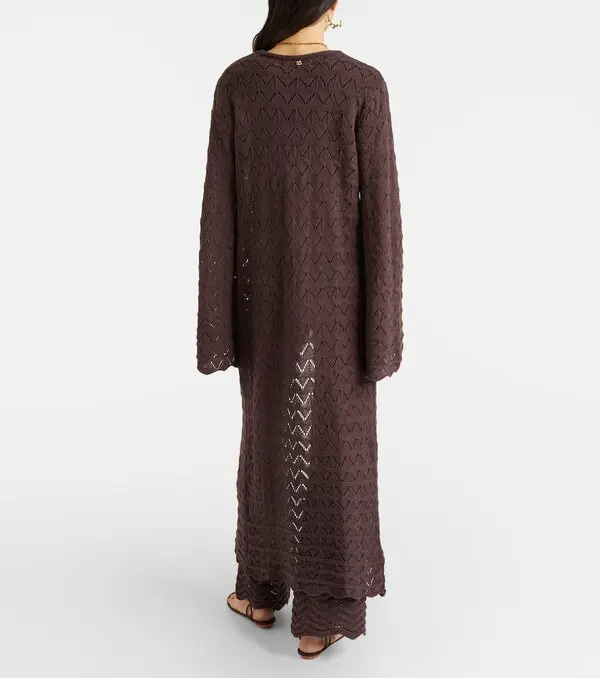 BANANHOT Boha Pointelle Cotton-blend Beach Cover-up