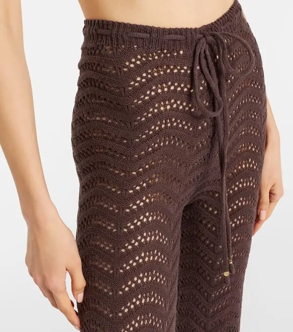 BANANHOT Kim Open-knit Flared Pants