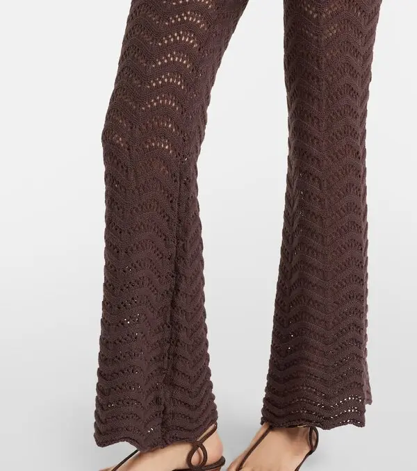 BANANHOT Kim Open-knit Flared Pants