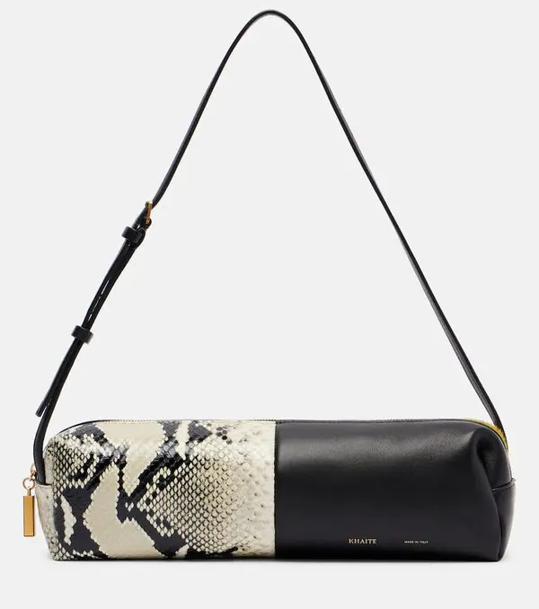 Khaite Kye Paneled Leather Shoulder Bag - Multicoloured
