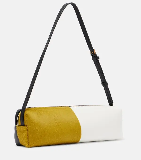 Khaite Kye Paneled Leather Shoulder Bag - Multicoloured