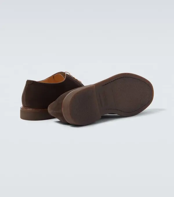 Brunello Cucinelli Suede Derby Shoes - Brown