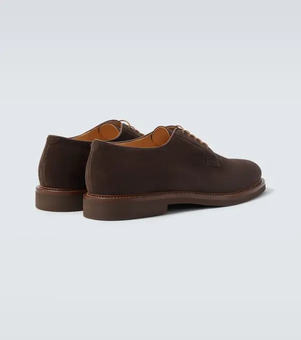 Brunello Cucinelli Suede Derby Shoes - Brown