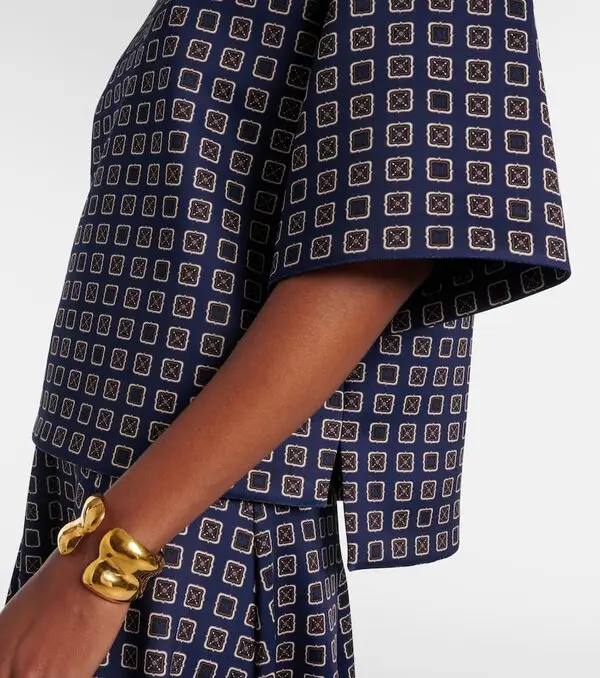 Max Mara Notizia Printed Jersey Top