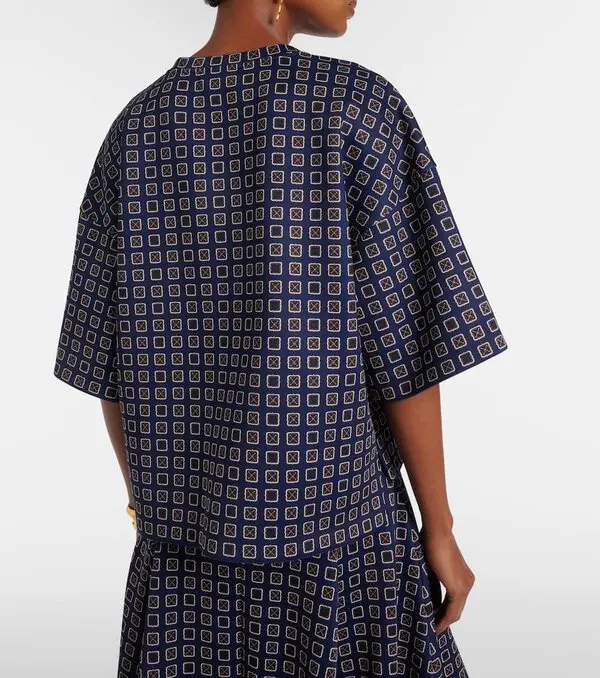 Max Mara Notizia Printed Jersey Top