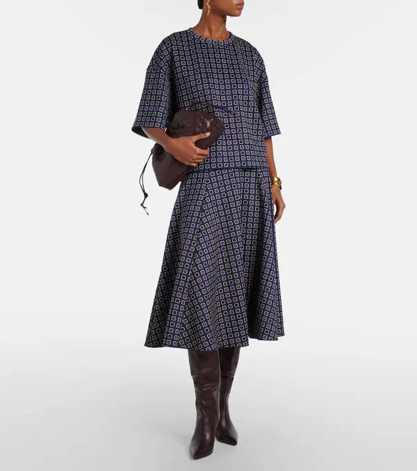 Max Mara Notizia Printed Jersey Top