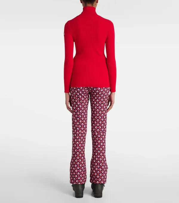 Fusalp Ancelle Ribbed-knit Turtleneck Sweater - Red