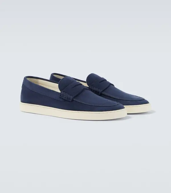 Brunello Cucinelli Suede Slip-on Sneakers - Blue