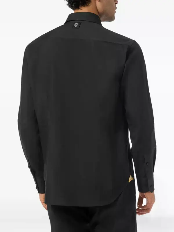 BILLIONAIRE Tuxedo Shirt Gold Cut - Black