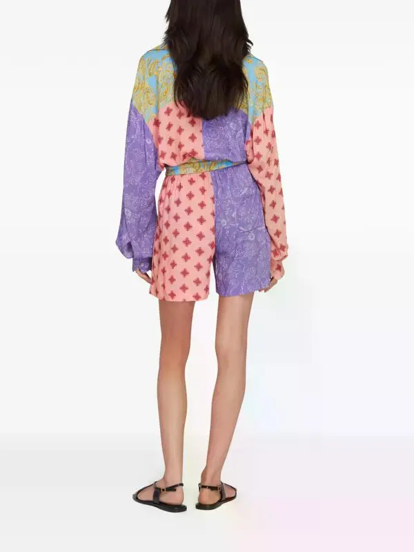 DONDE ESTEBAN Paisley Print Drawstring Shorts