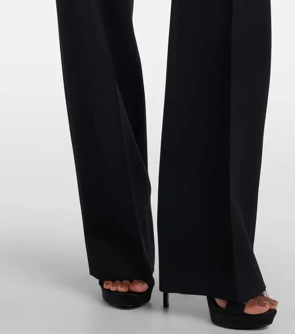 Alexander McQueen High-rise Flared Wool Pants
