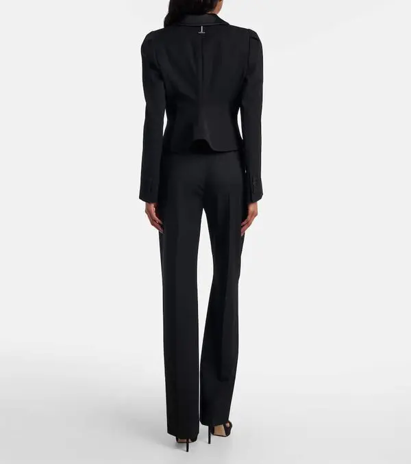 Alexander McQueen High-rise Flared Wool Pants