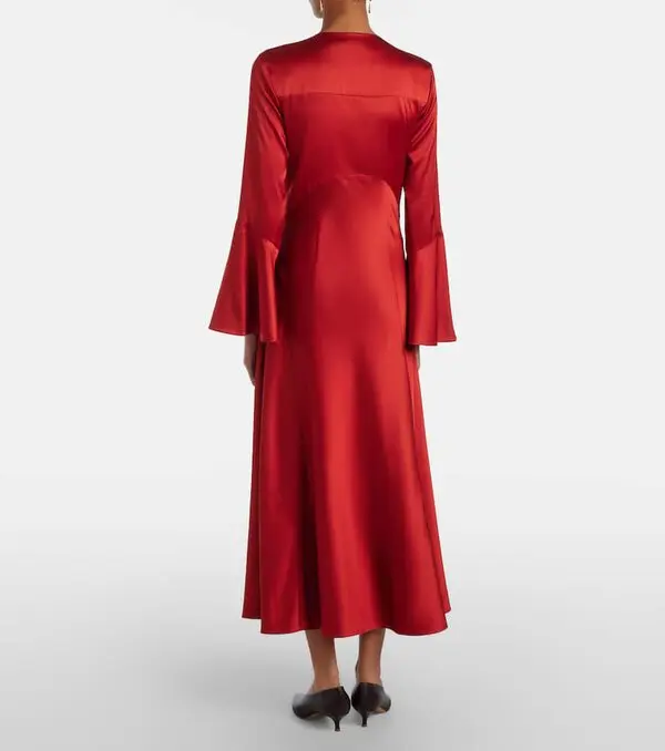 Veronica Beard Ezri Silk-blend Satin Midi Dress