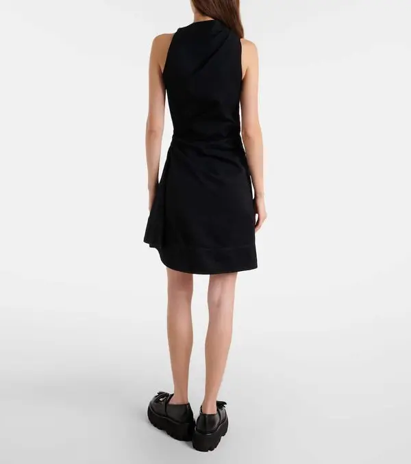Alexander McQueen Draped Cotton Minidress