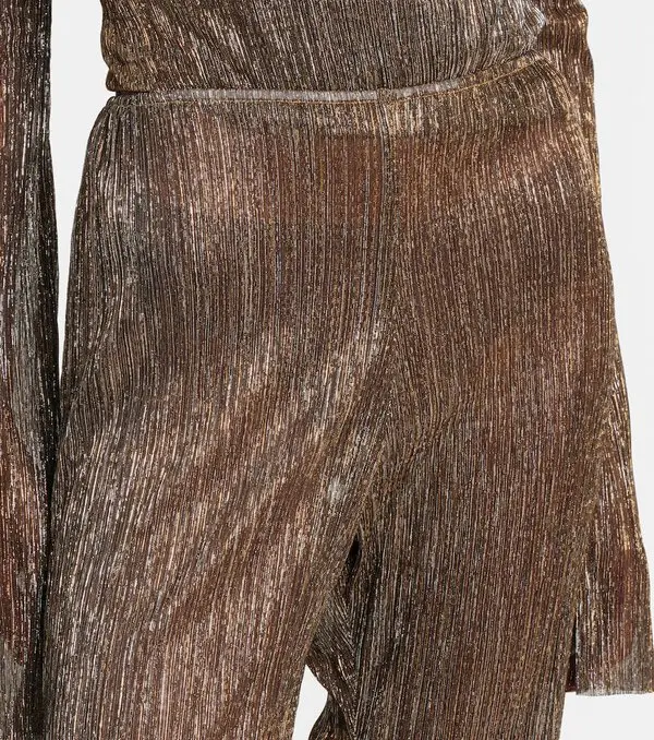 CALA DE LA CRUZ Metallic Flared Trousers