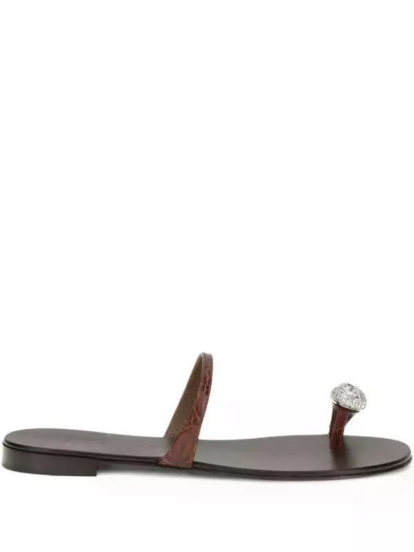 GIUSEPPE ZANOTTI Pia Morpheus Round-toe Flat Sandals