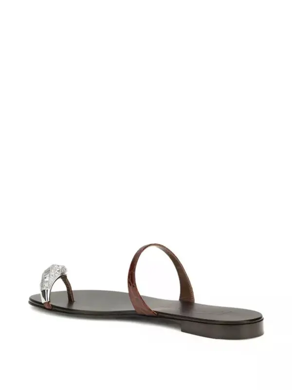 GIUSEPPE ZANOTTI Pia Morpheus Round-toe Flat Sandals