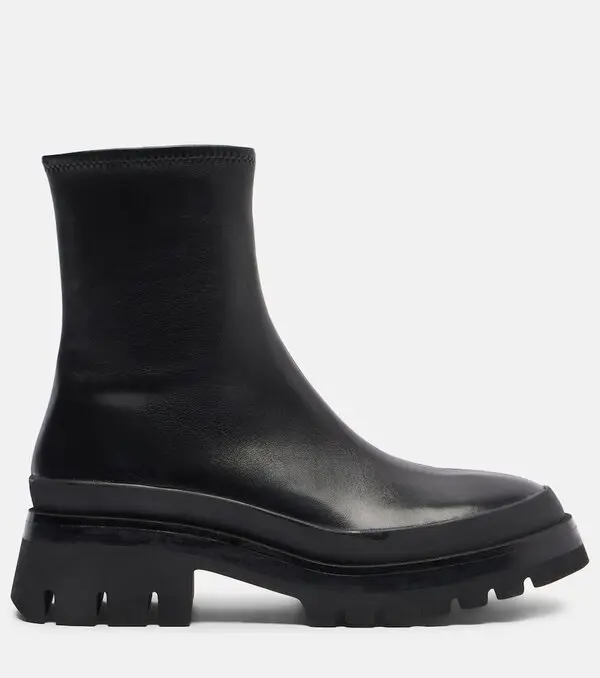 Khaite Fallon 35 Leather Ankle Boots