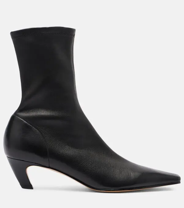 Khaite Arizona 50 Leather Ankle Boots