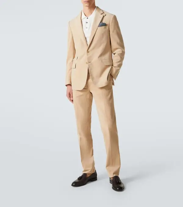 Ralph Lauren Purple Label Cotton Corduroy Blazer - Beige