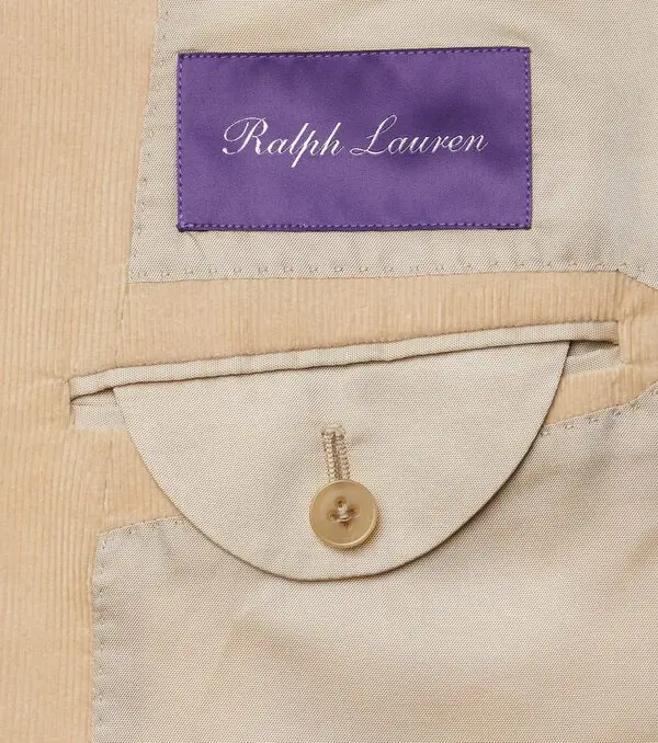 Ralph Lauren Purple Label Cotton Corduroy Blazer - Beige