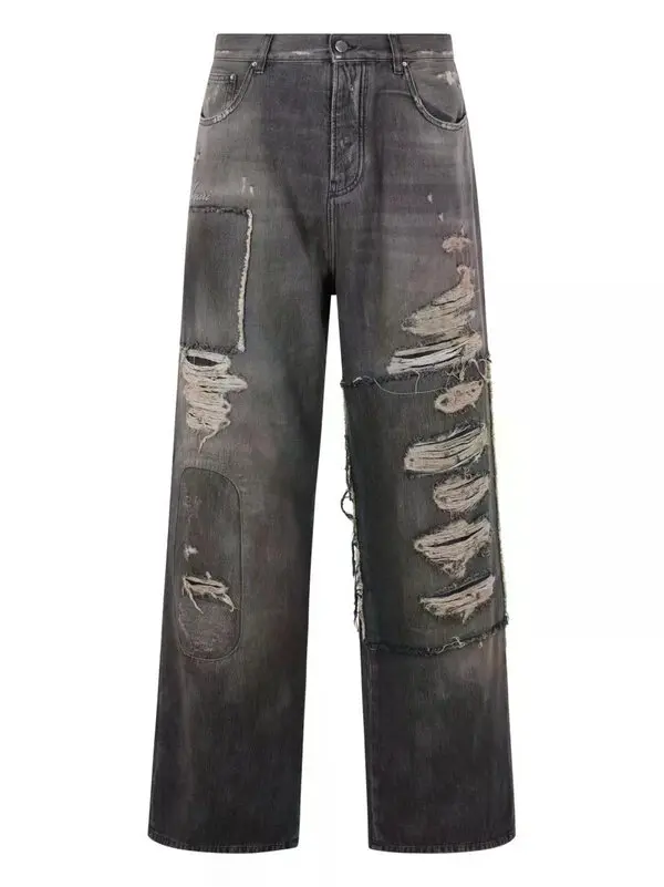 Amiri Distressed Patchwork Jeans