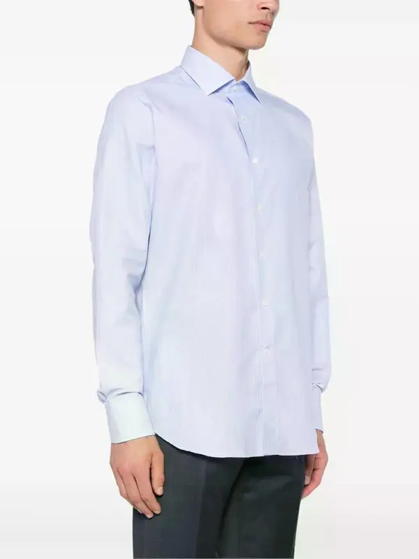 Canali Pinstripe Shirt - Blue
