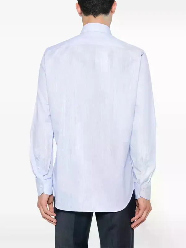 Canali Pinstripe Shirt - Blue