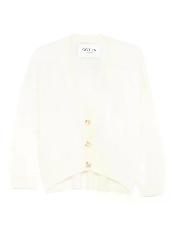 GOTHA V-neck Cardigan - Neutrals