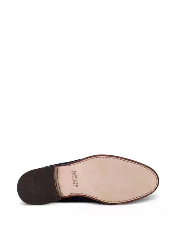 Brunello Cucinelli Suede Penny Loafers