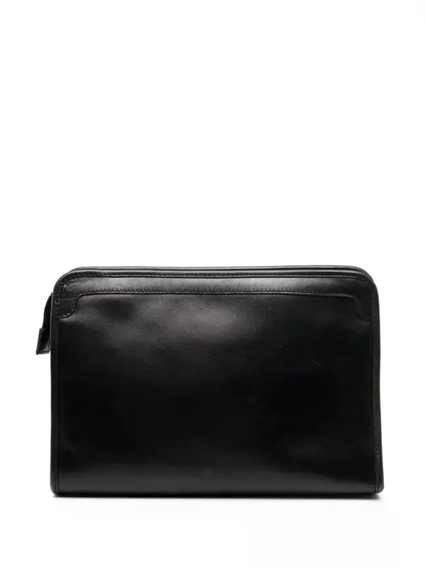 Celine 1990s Logo-patch Clutch Bag