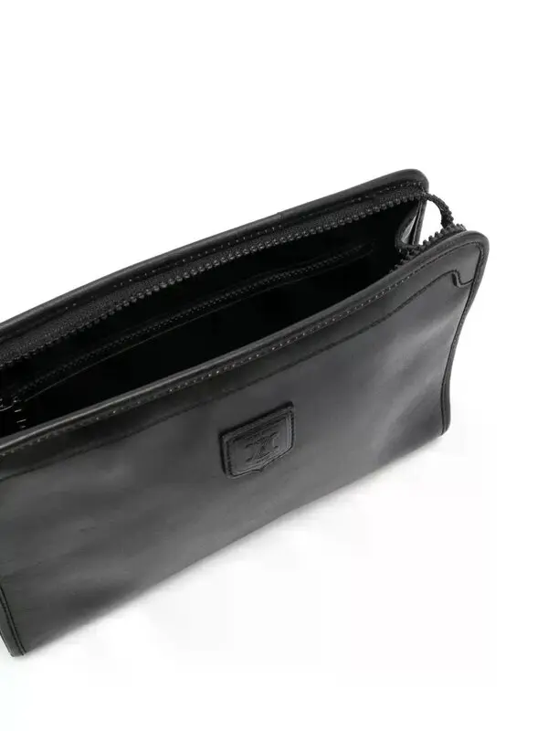 Celine 1990s Logo-patch Clutch Bag