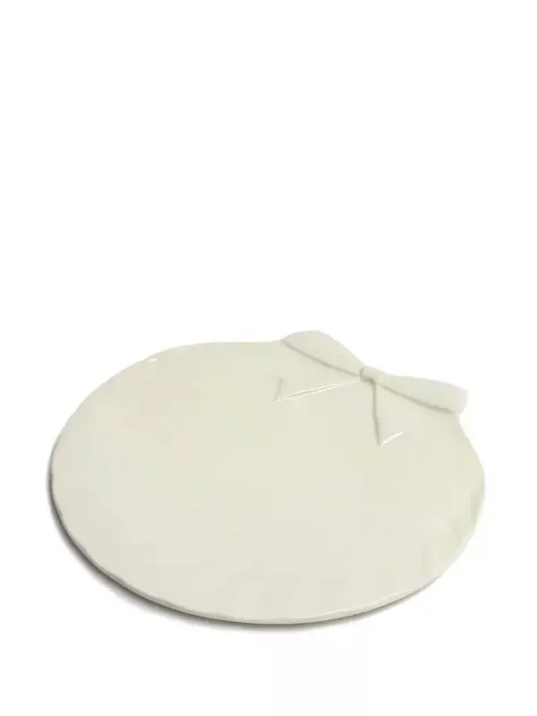 GOHAR WORLD Sadaf Bow Dessert Plate - White