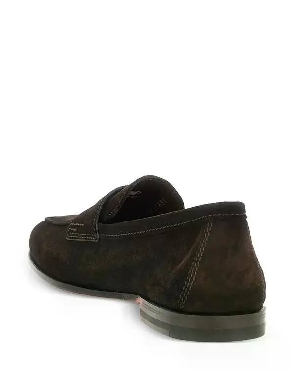 Santoni Carlos Suede Loafers - Brown