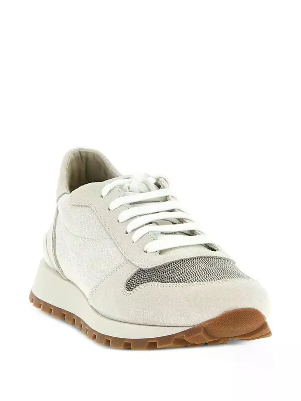 Brunello Cucinelli Suede Appliqué Sneakers