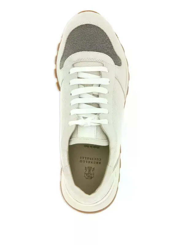 Brunello Cucinelli Suede Appliqué Sneakers