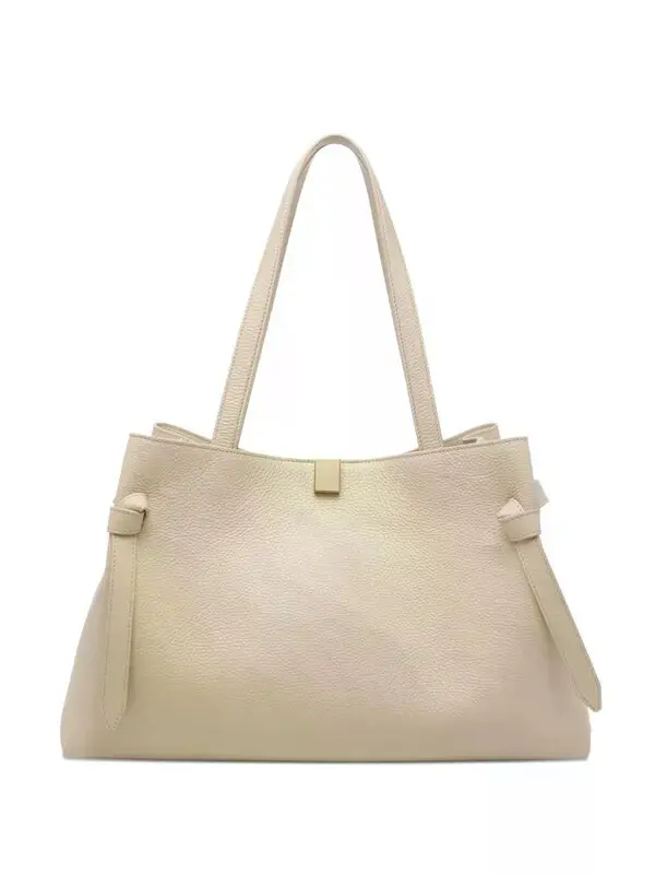 Yuzefi Gyoza Pebble-grain Shoulder Bag - Neutrals