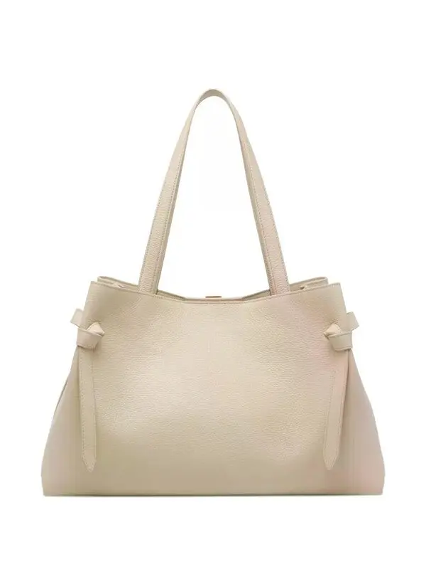 Yuzefi Gyoza Pebble-grain Shoulder Bag - Neutrals
