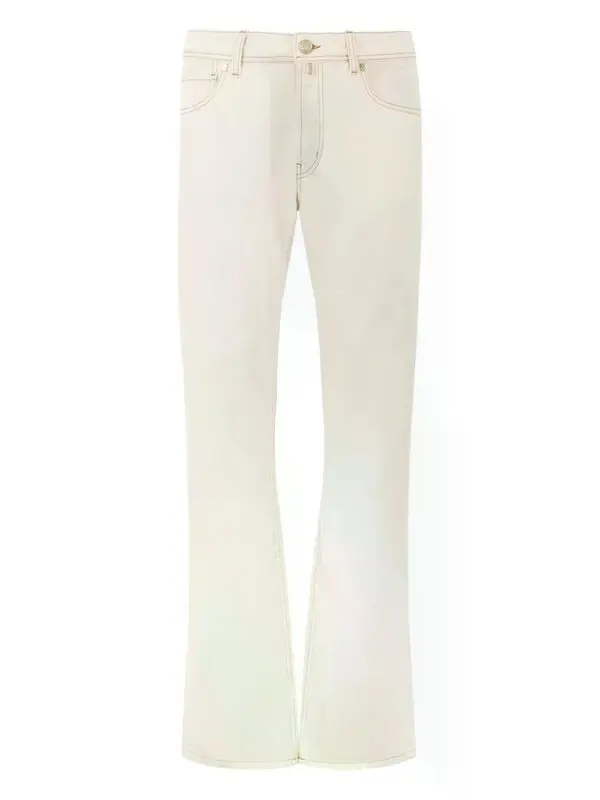 BILLIONAIRE Five-pocket Jeans With Embroidered Detail - Neutrals