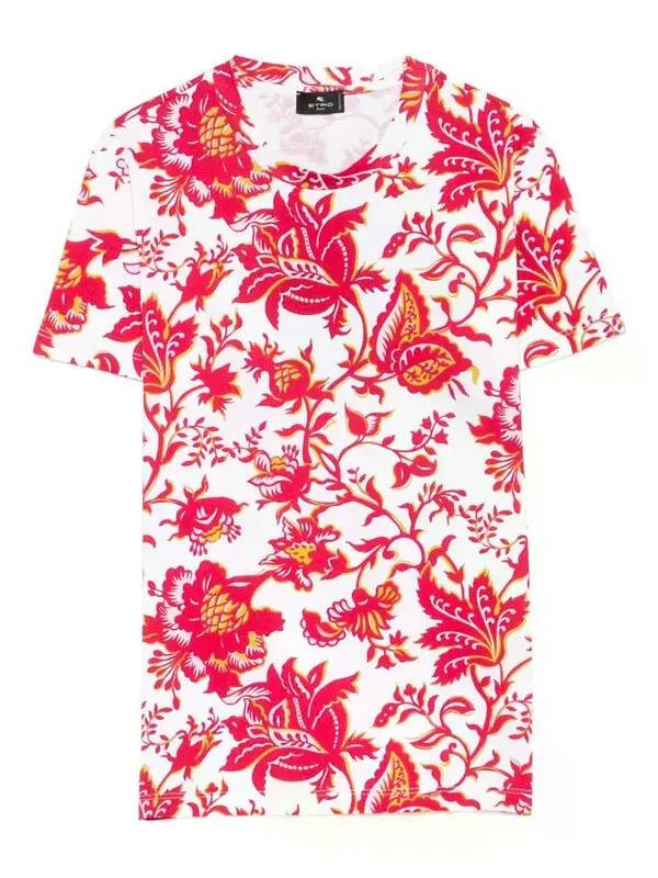 Etro Floral-print T-shirt - White