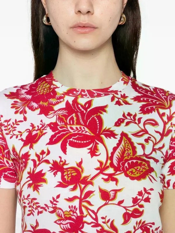 Etro Floral-print T-shirt - White