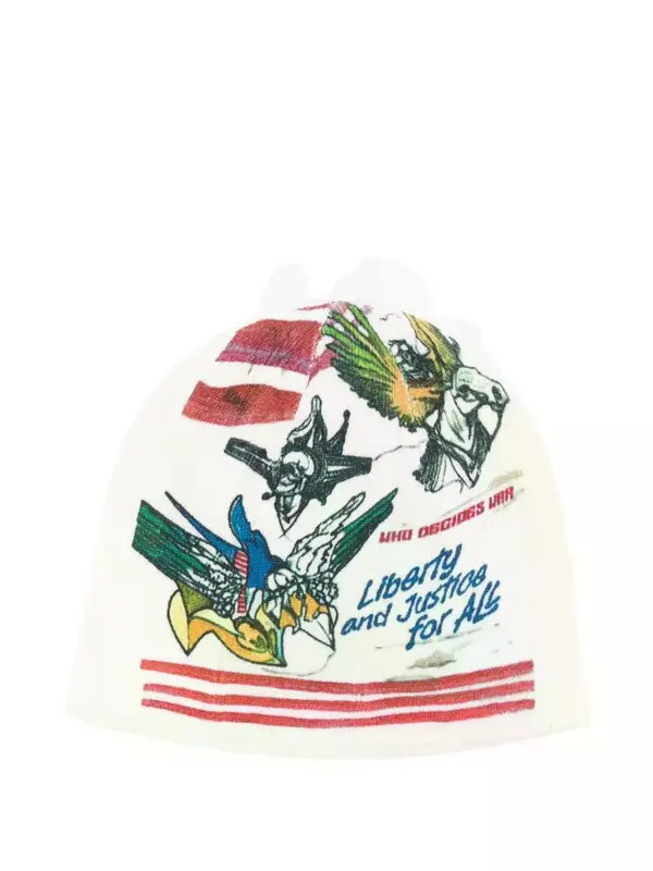 WHO DECIDES WAR Americana Graphic Beanie Hat