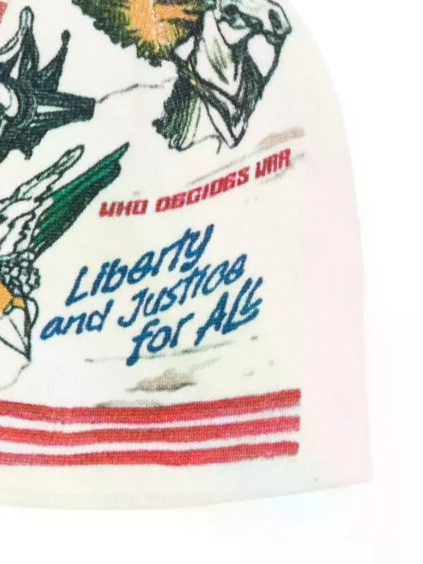 WHO DECIDES WAR Americana Graphic Beanie Hat
