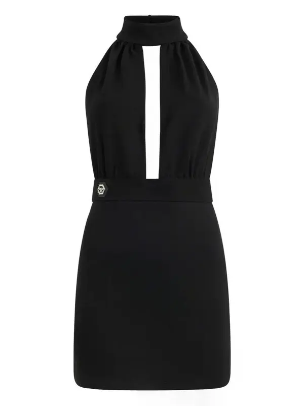 Philipp Plein Halterneck Cut-out Mini Dress